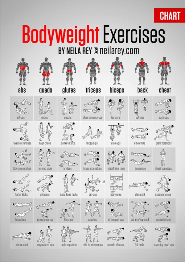 Infographic: Body Weight Exercises | RECOIL OFFGRID
