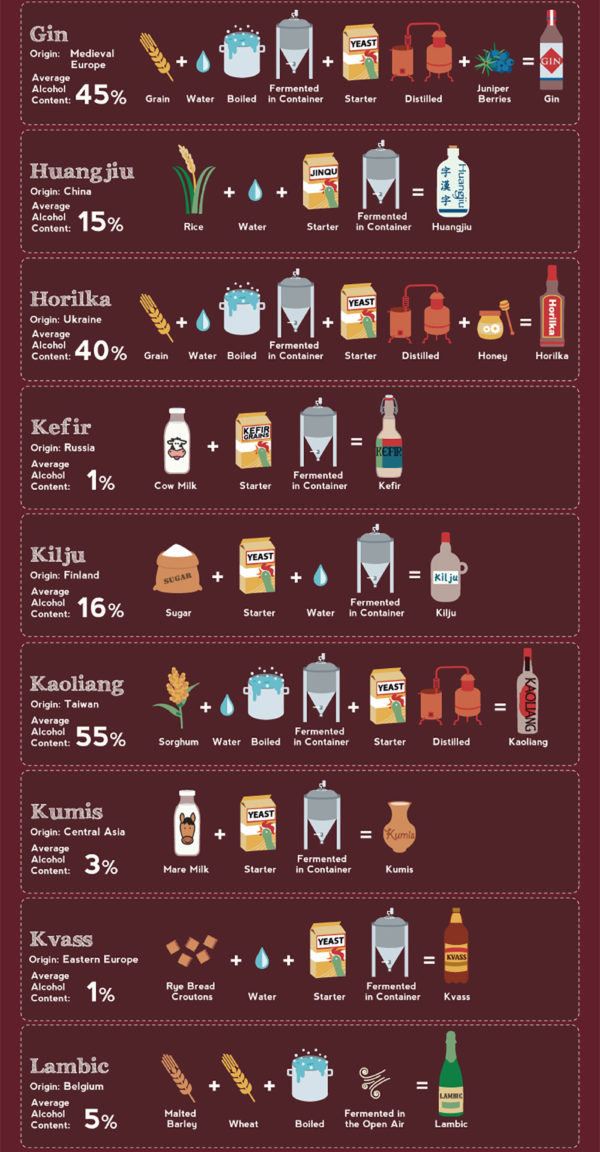 Infographic: 48 Ways to Make Alcohol | RECOIL OFFGRID