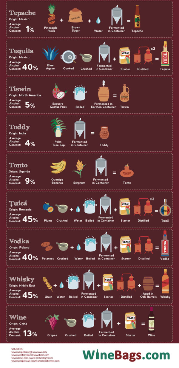 Infographic: 48 Ways to Make Alcohol | RECOIL OFFGRID